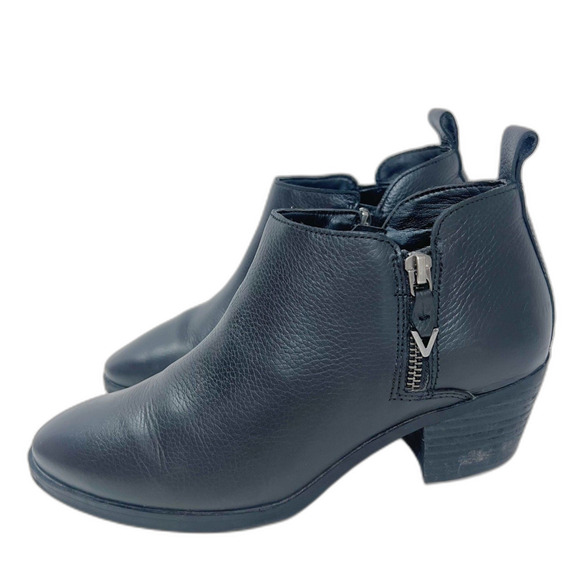 Vionic | Shoes | Vionic Cecily Black Leather Ankle Boot Bootie Arch ...